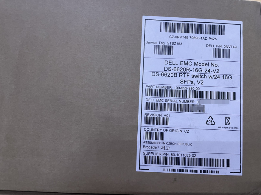 DELL EMC DS-6620B سوئیچ شبکه بروکد G620 48 پورت SFP + 4x QSFP 16GB